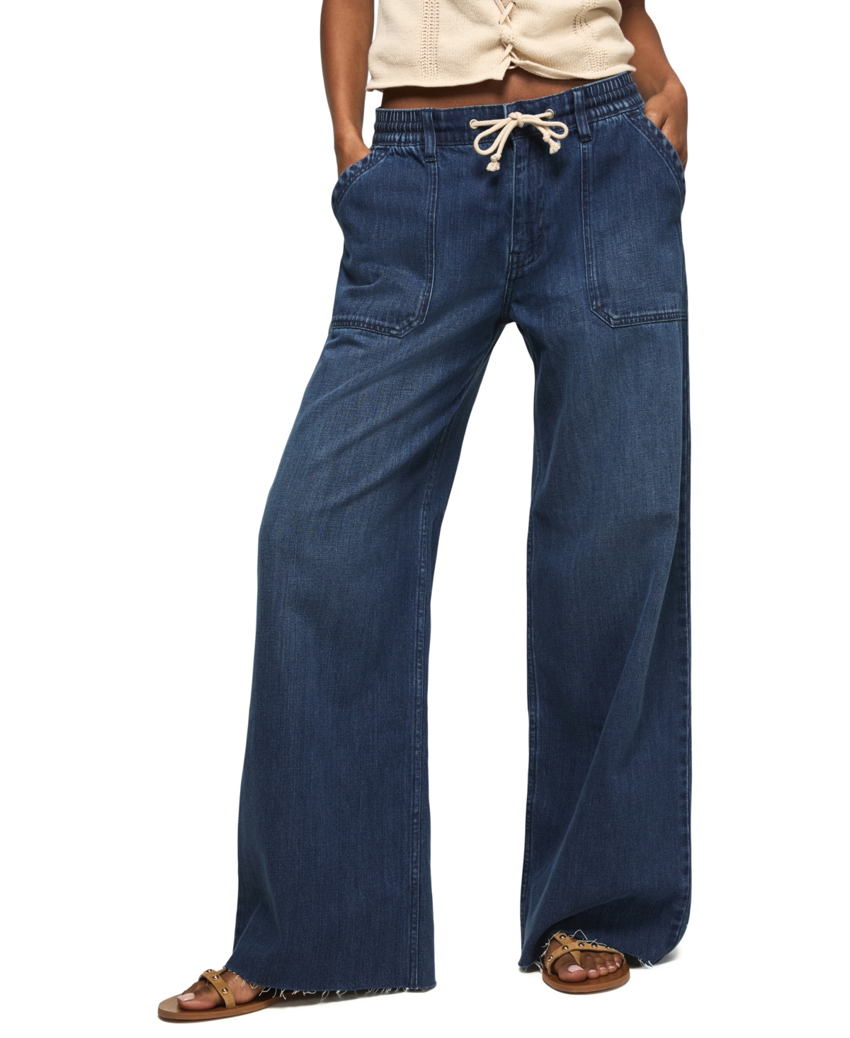 Click here for Lucky Brand Womens Wide-Leg Jeans - Im The One Was... prices