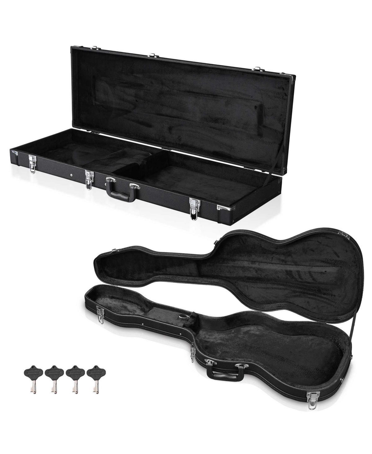 Click here for Yescom 2 Pack Electric Guitar Hard Case Wooden She... prices