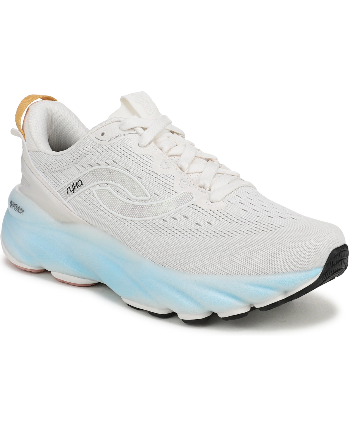 Click here for Ryka Womens Distance Round Toe Sneakers - White Bl... prices