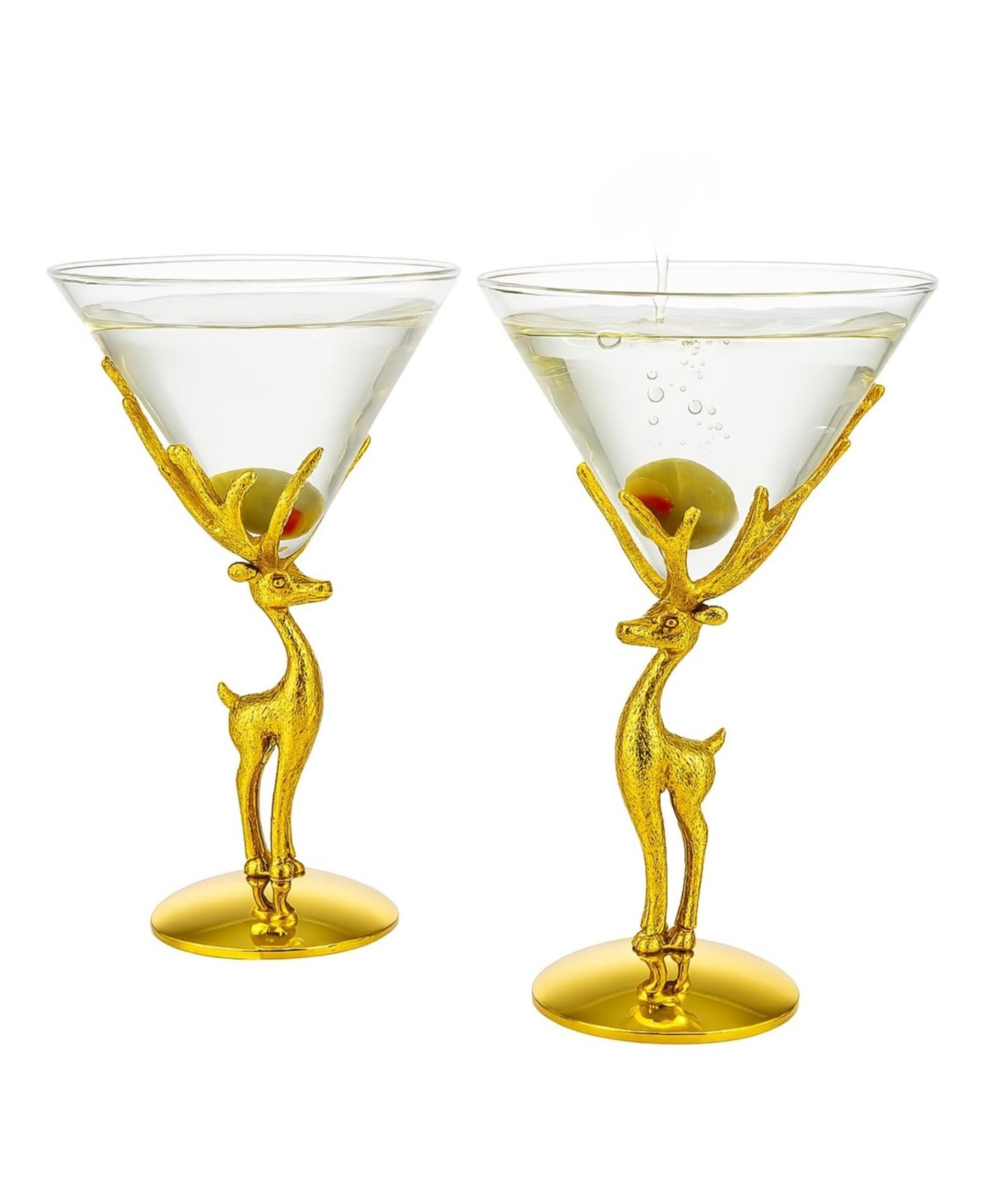 Click here for The Wine Savant Gold Stag Antler Standing Martini... prices