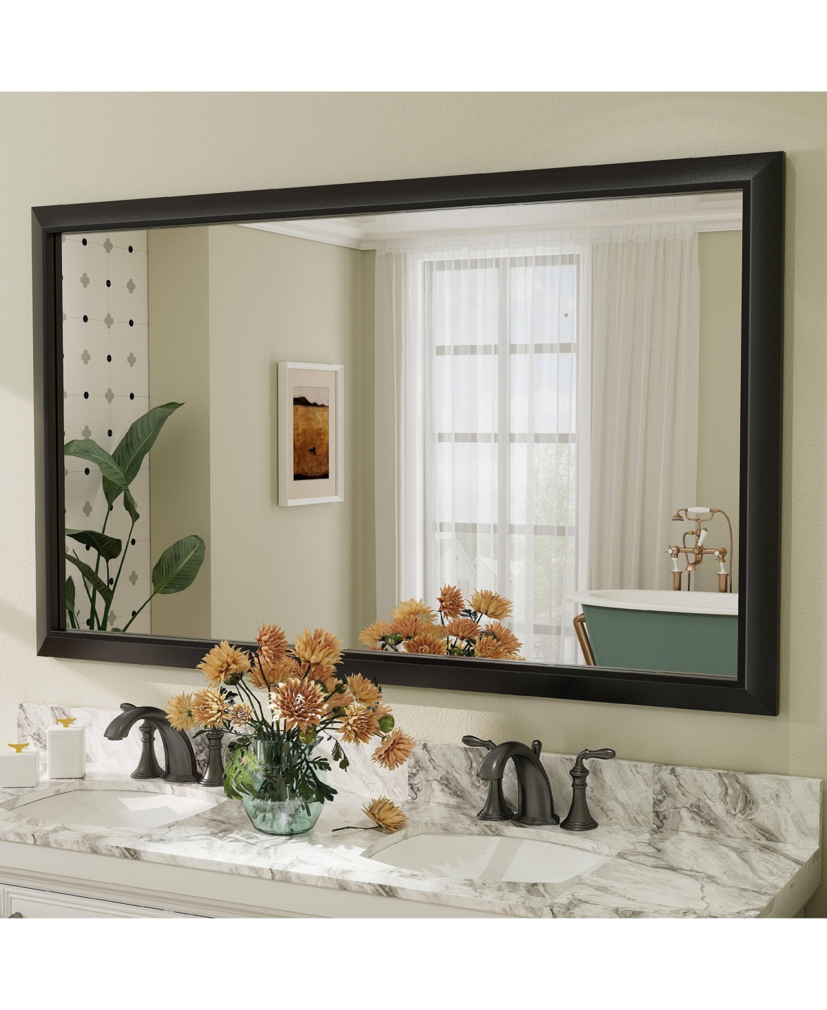 Click here for Apmir 60 x 36 Inch Thick Metal Framed Wall Mirrors... prices