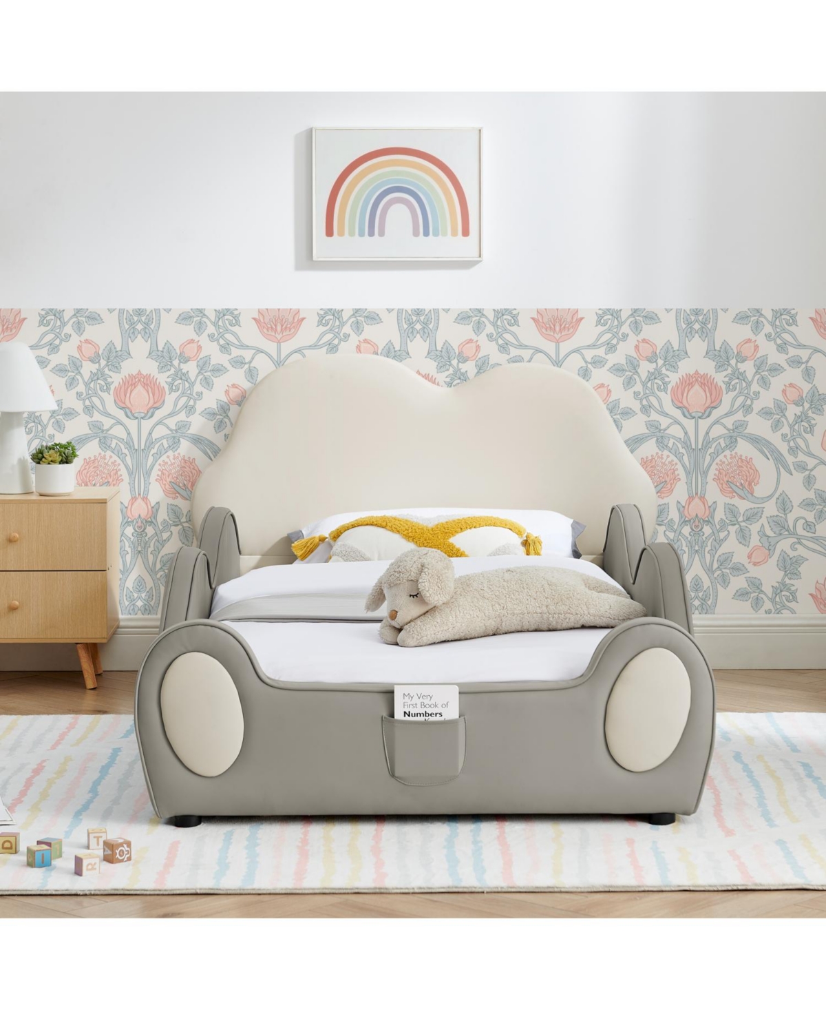 Click here for Rainsken Twin Cute Cloud Floor Bed Frame  with Saf... prices
