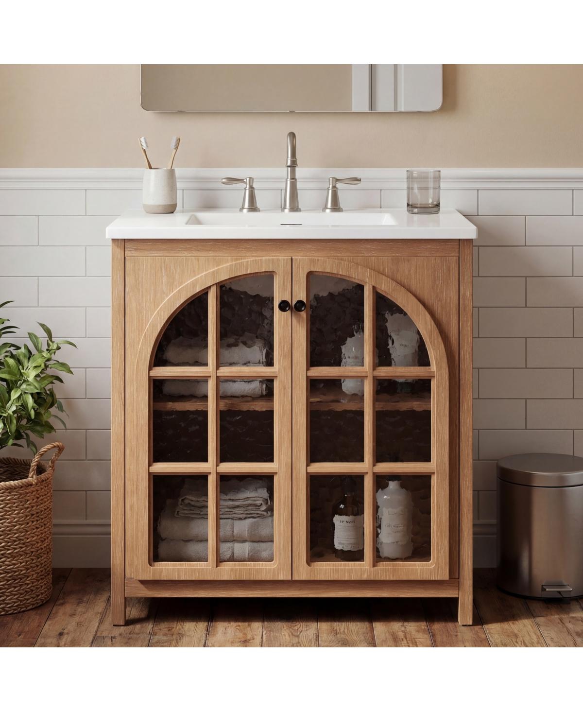 Click here for Sillysis 31 Inch Vintage Bathroom Vanity with Cera... prices