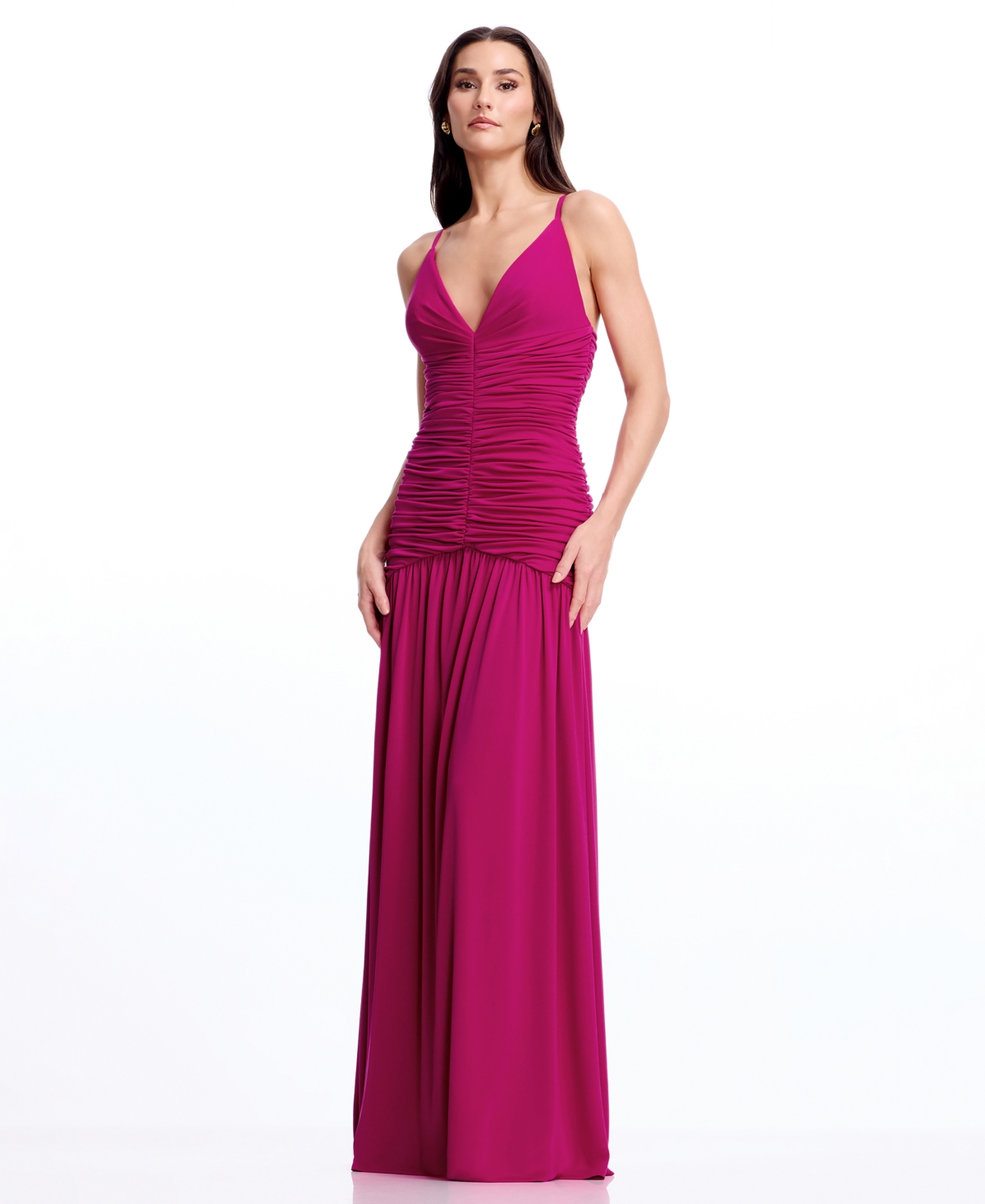 Click here for Dress the Population Womens Sleeveless Deep V-Neck... prices