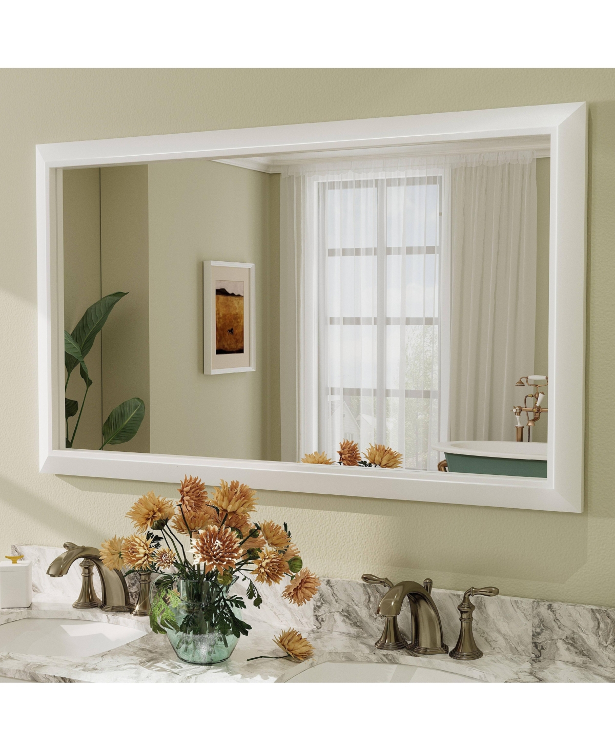 Click here for Apmir 50 x 30 Inch Thick Metal Framed Wall Mirrors... prices