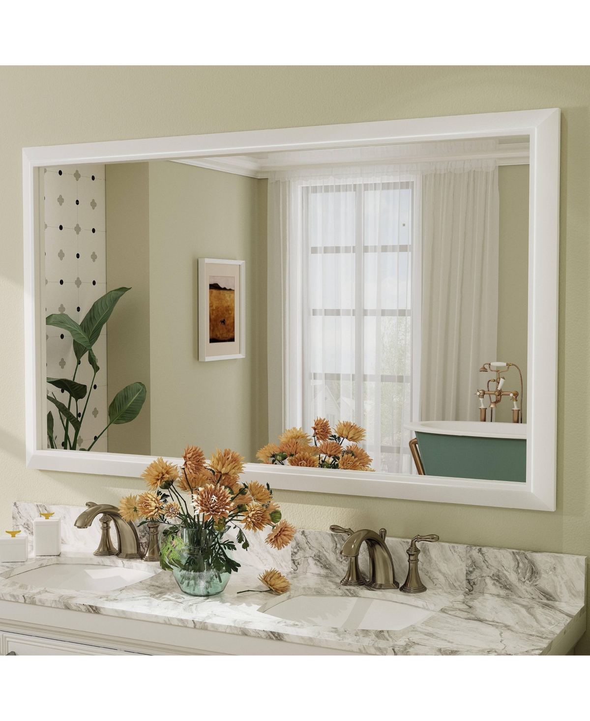 Click here for Apmir 60 x 36 Inch Thick Metal Framed Wall Mirrors... prices