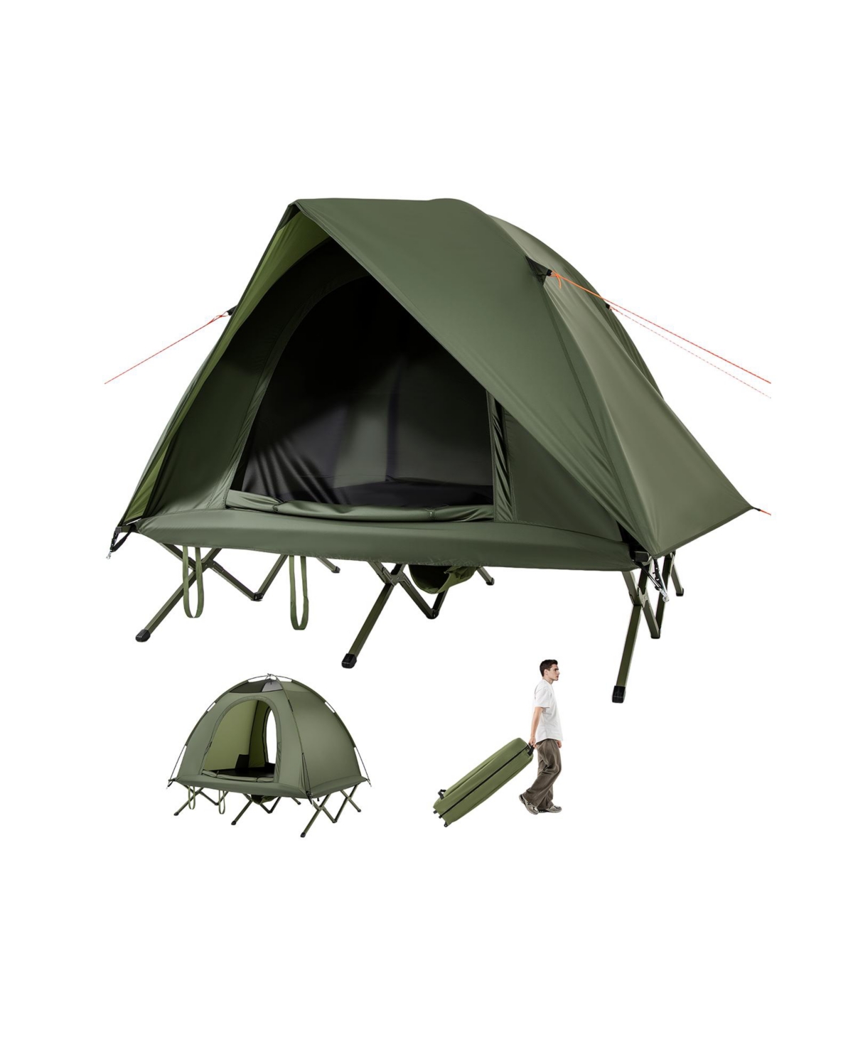 Click here for Slickblue Foldable 2 Person Camping Cot Tent Off G... prices