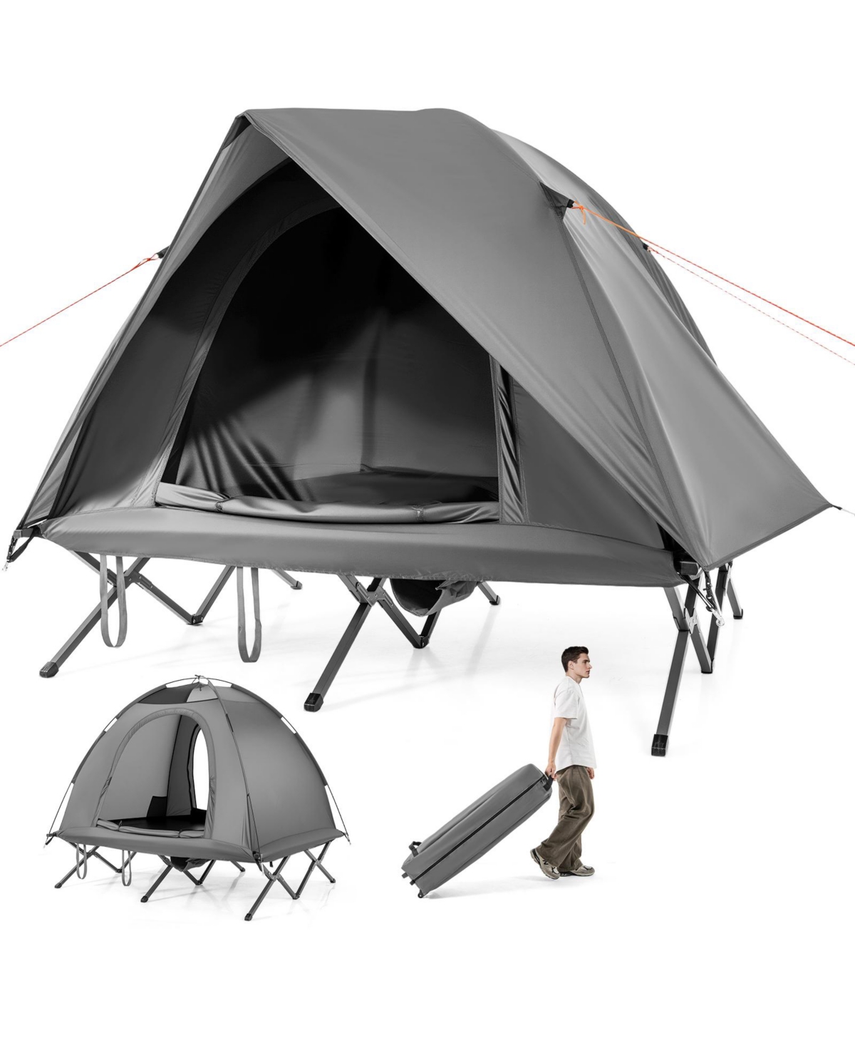 Click here for Slickblue Foldable 2 Person Camping Cot Tent Off G... prices