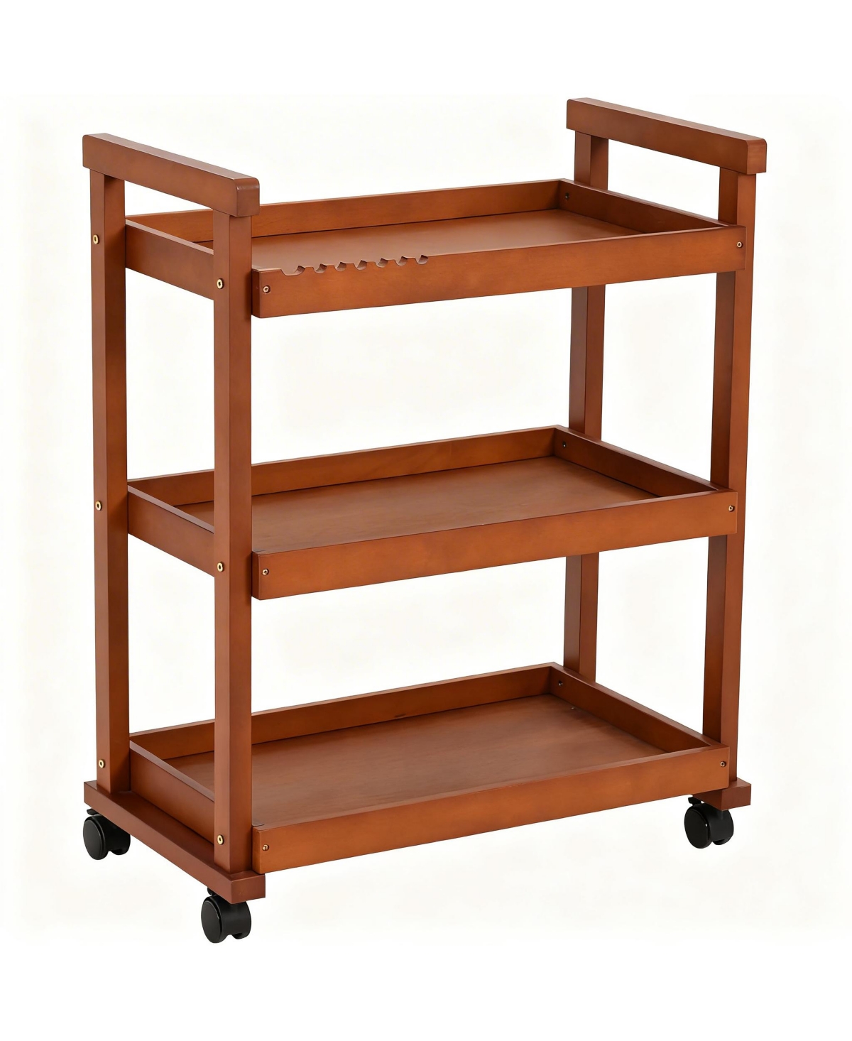 Click here for Yigii Solid Beechwood Art Cart with 3-Tier Shelves... prices