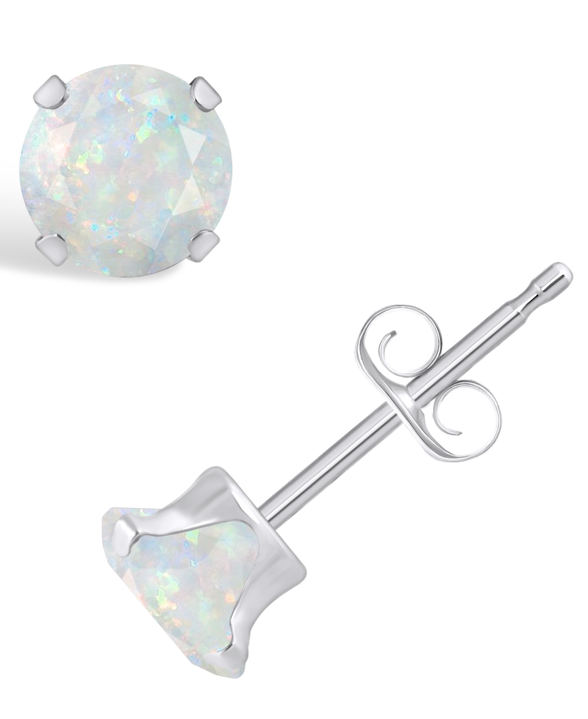 Click here for Macys Gemstone Stud Earrings in 10k White Gold - O... prices