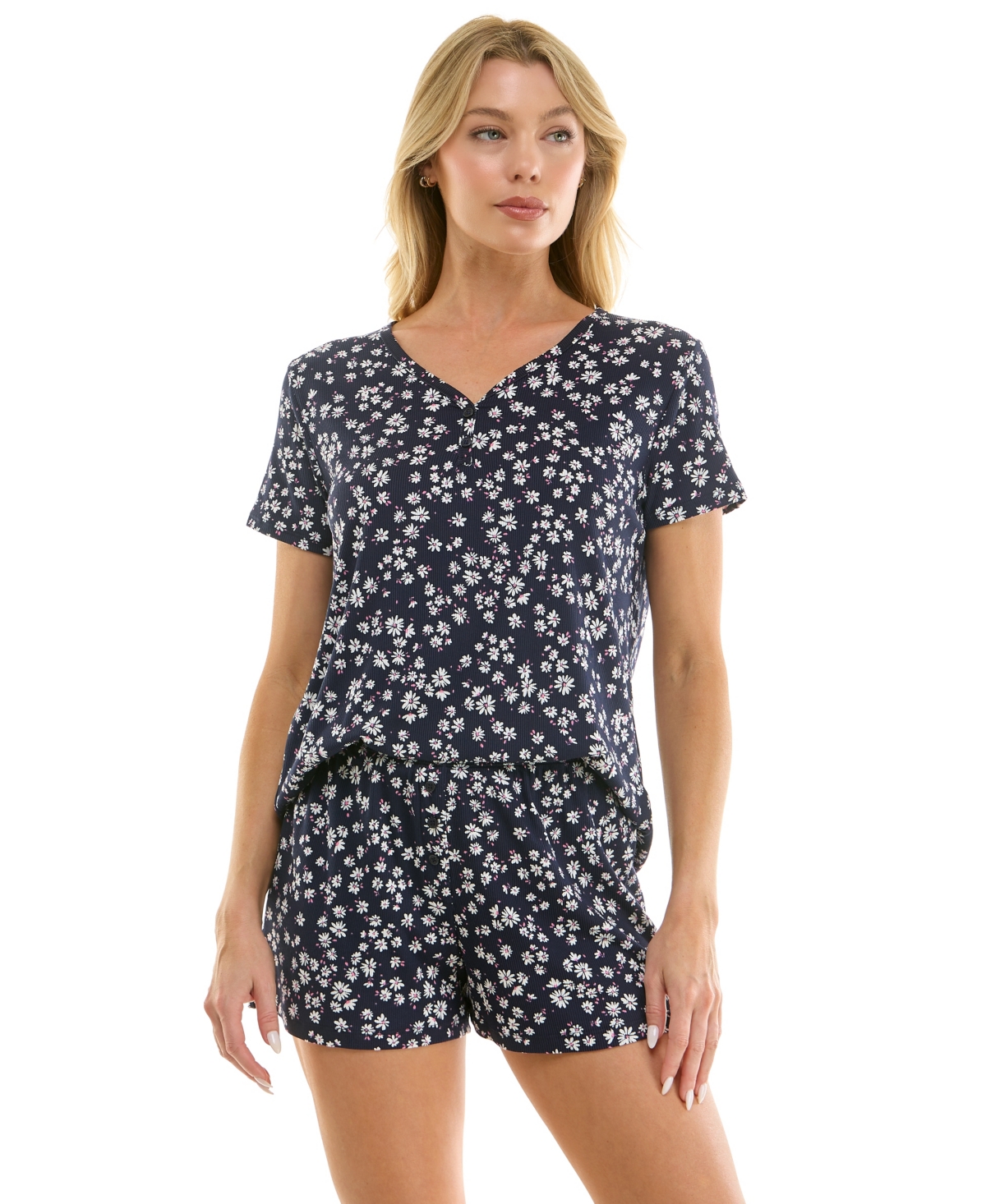 Click here for Jaclyn Intimates Womens V-Neck Henley Top and Flar... prices