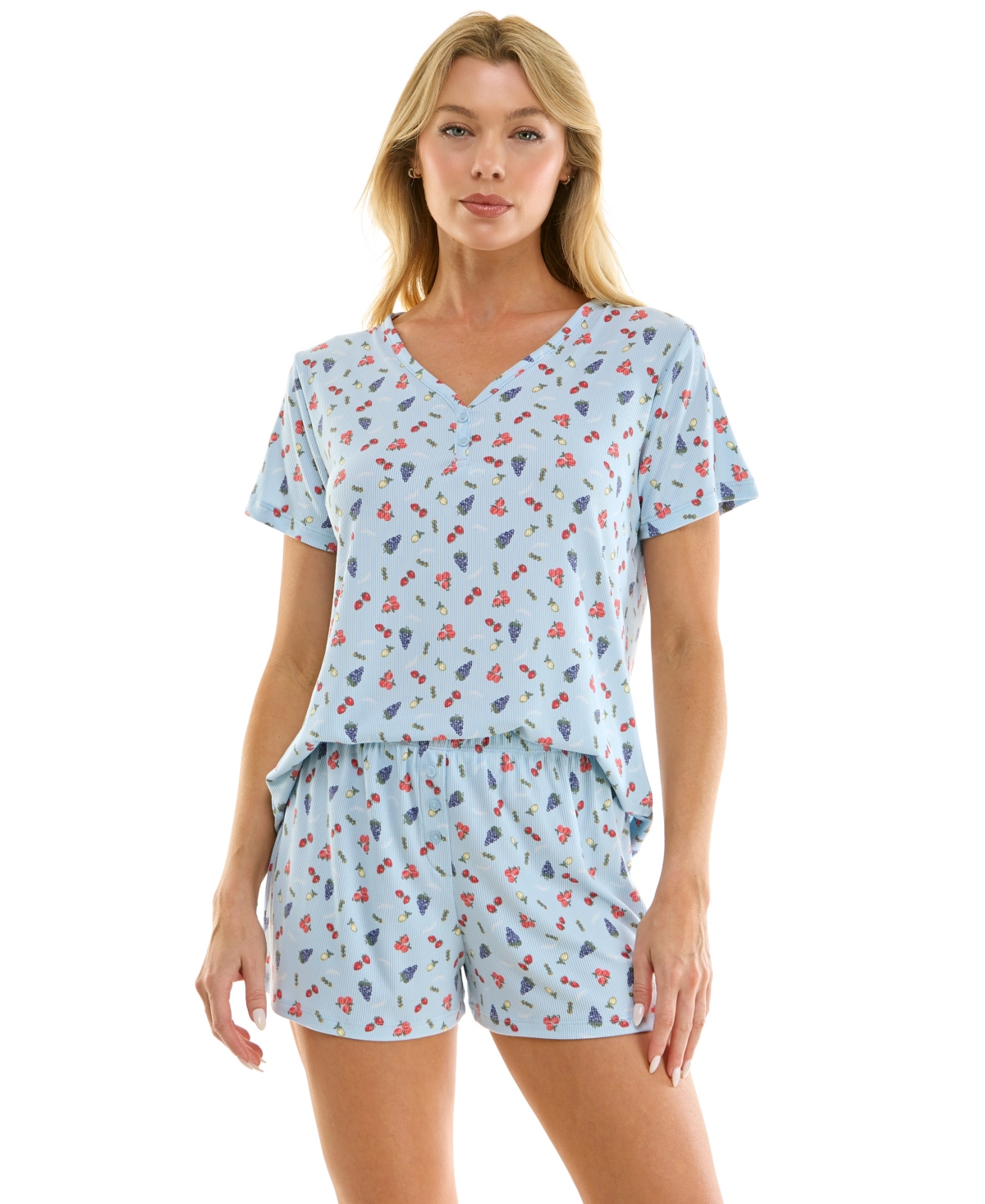 Click here for Jaclyn Intimates Womens V-Neck Henley Top and Flar... prices