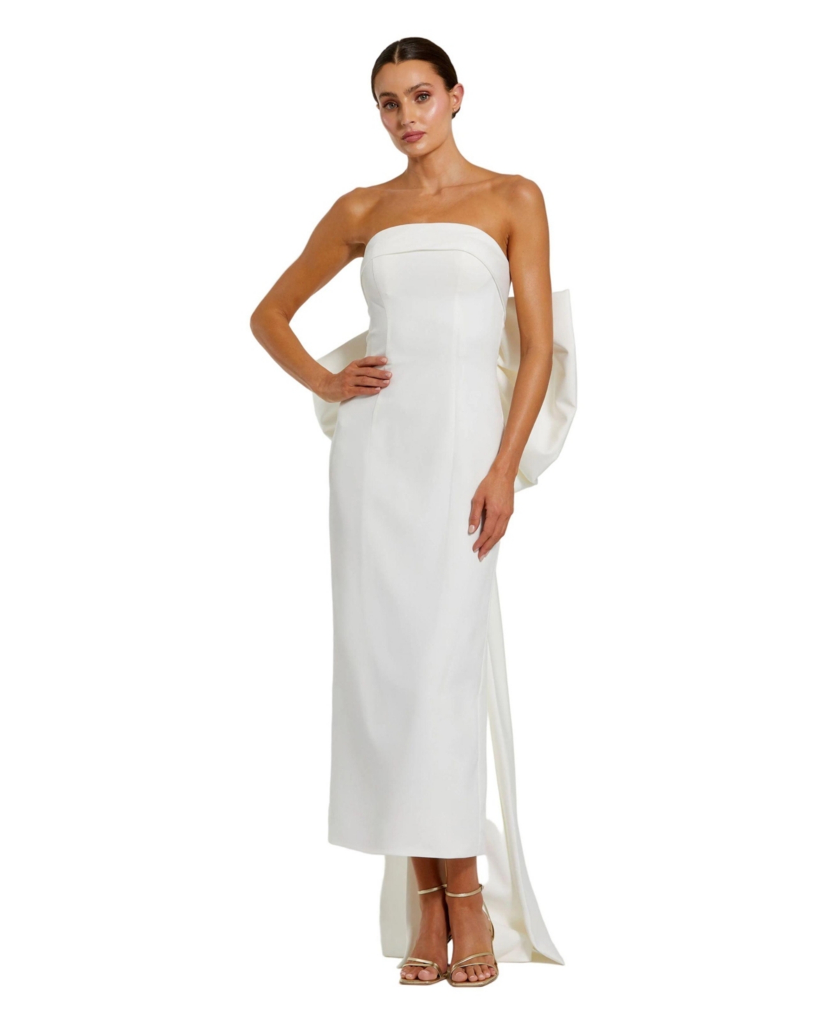 Click here for Mac Duggal Womens Strapless Satin Column Ankle Dre... prices