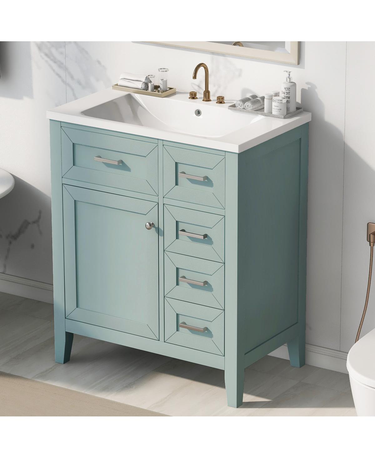 Click here for Sillysis 30 Inch Modern Bathroom Vanity with Ceram... prices