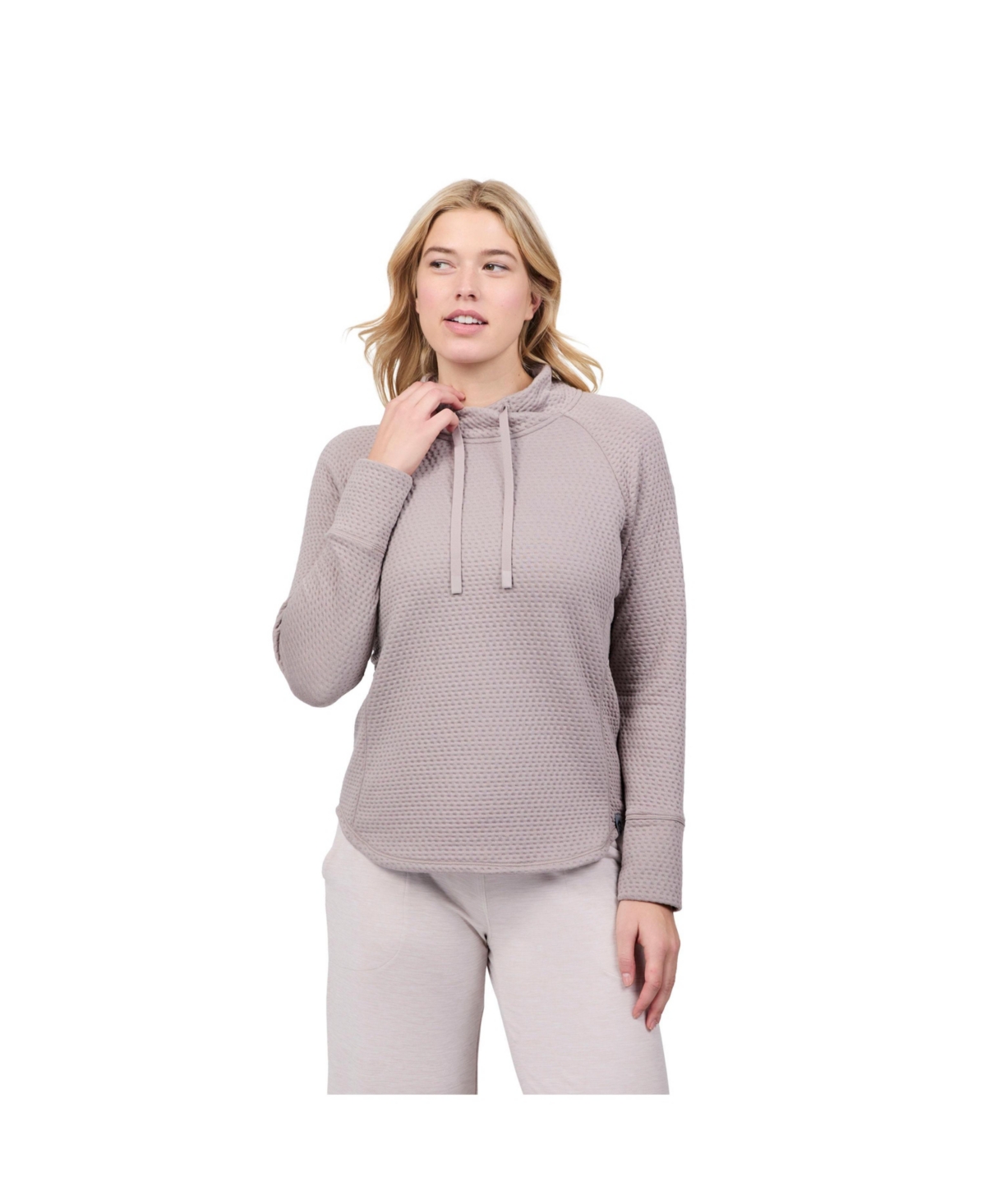 Click here for Free Country Womens UltraFill Cowl Neck Top - Taup... prices