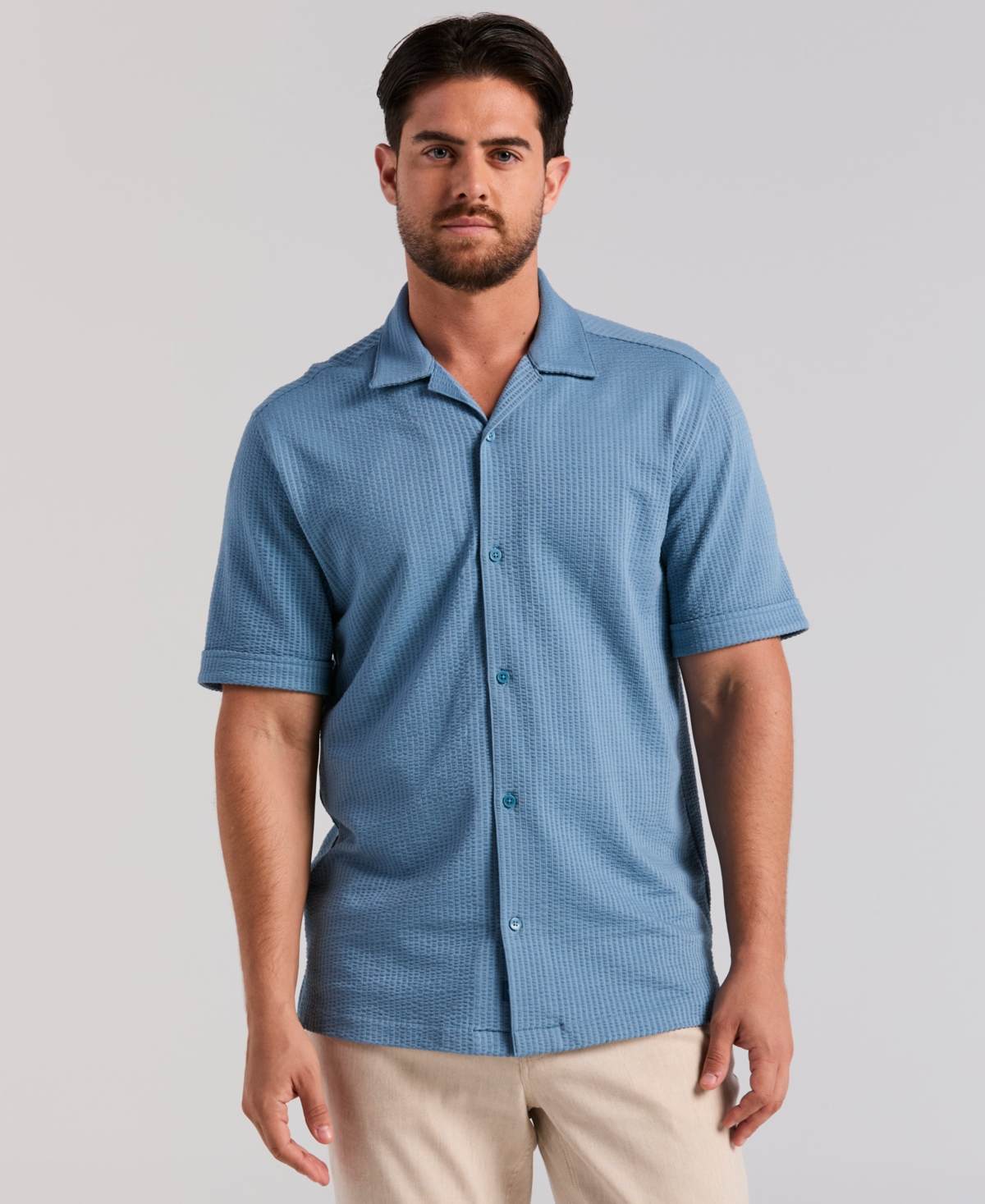 Click here for Cubavera Mens Short-Sleeve Seersucker Knit Shirt -... prices