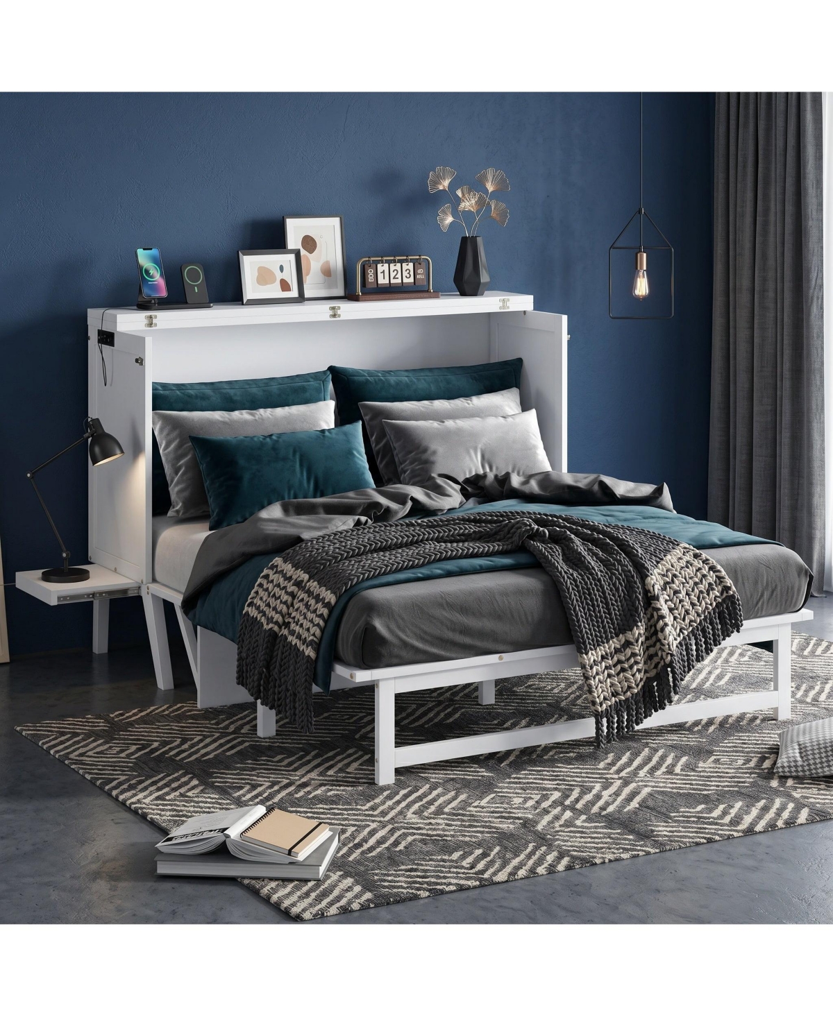 Click here for Sailvan Queen Size Murphy Bed with Usb Port Shelve... prices