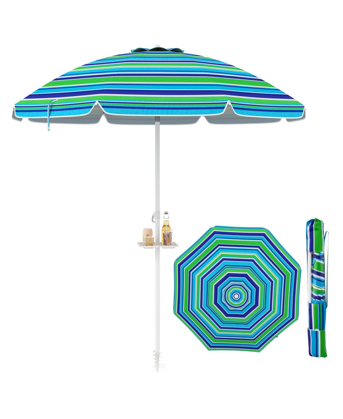 Click here for Gouun 7.2 feet Portable Beach Umbrella with Sand A... prices