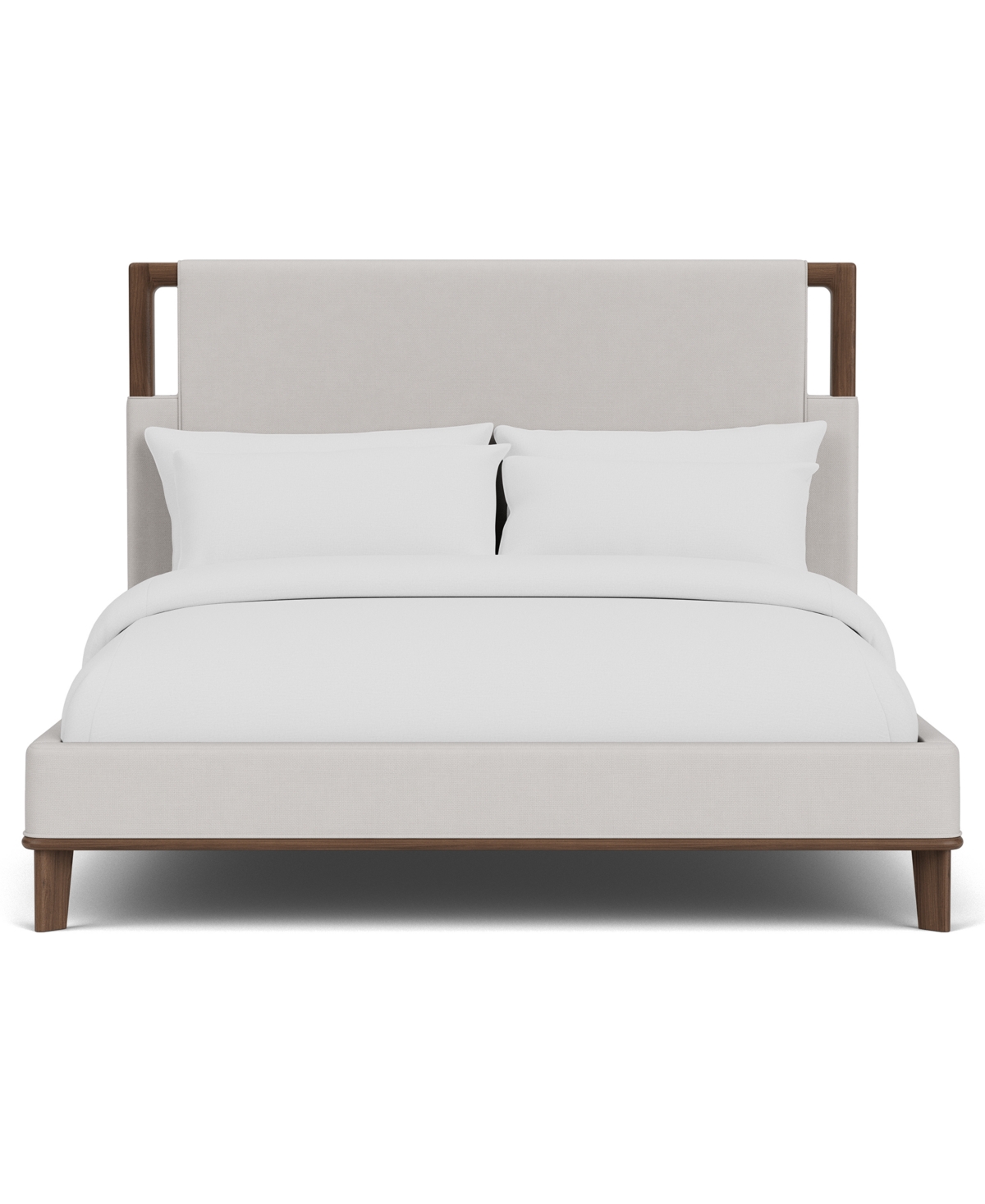 Click here for Amelie 62 Wood Upholstered King Bed - Nouveau Waln... prices