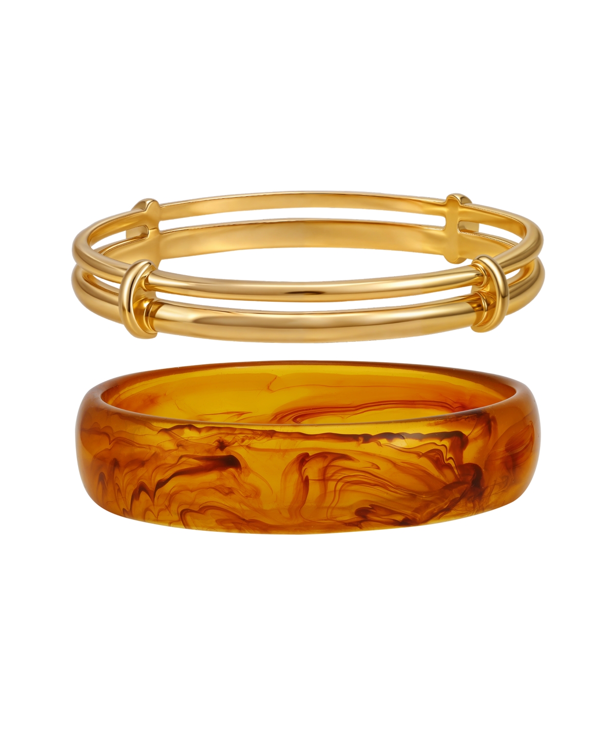 Click here for Guess Tortoise 2-Pc. Resin and Gold-Tone Bangle Br... prices