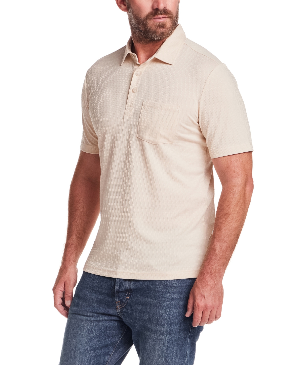 Click here for Weatherproof Vintage Mens Diamond Textured Polo Sh... prices