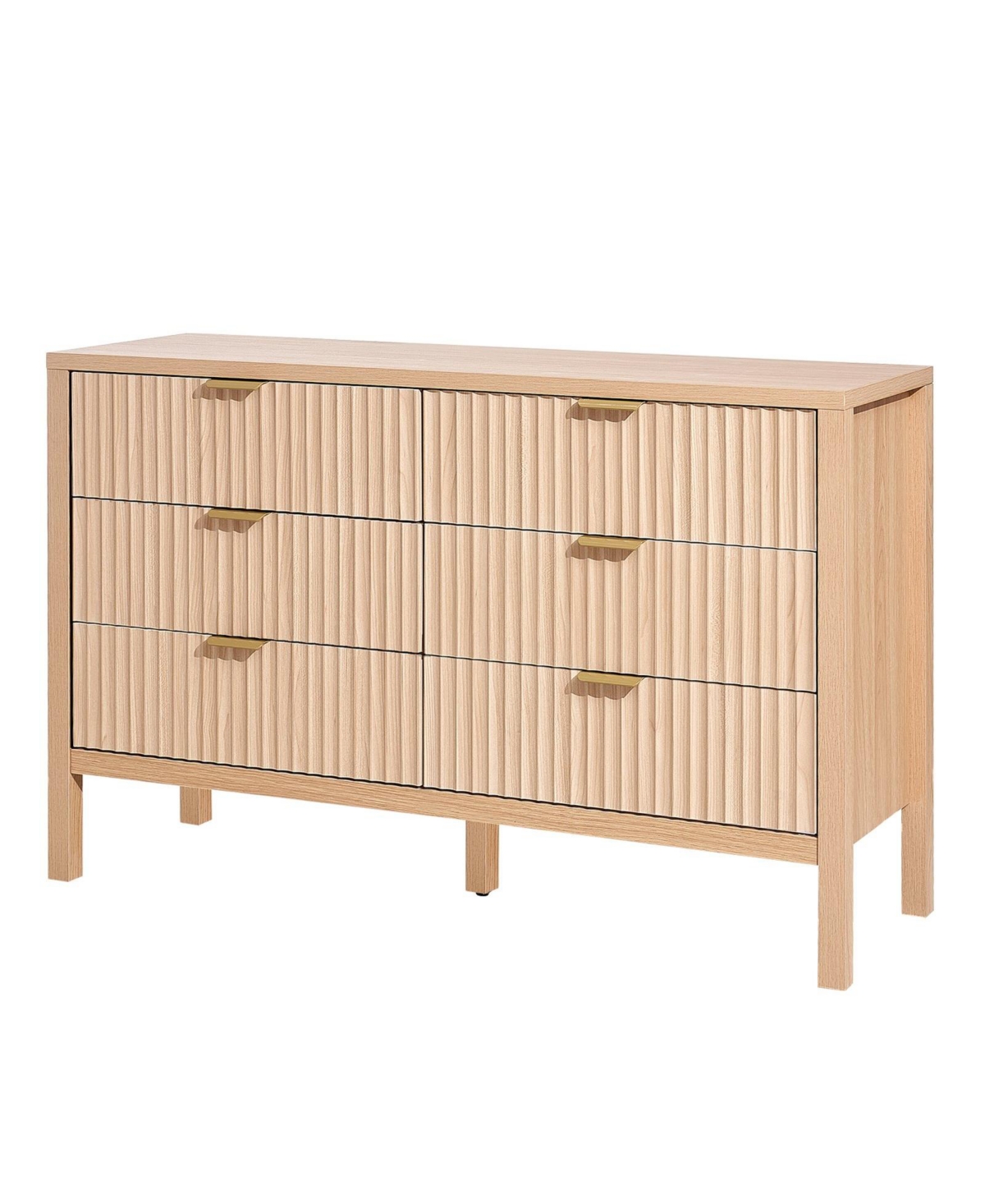 Click here for Gouun Fluted 6-Drawer Dresser with Anti-Tip Device... prices