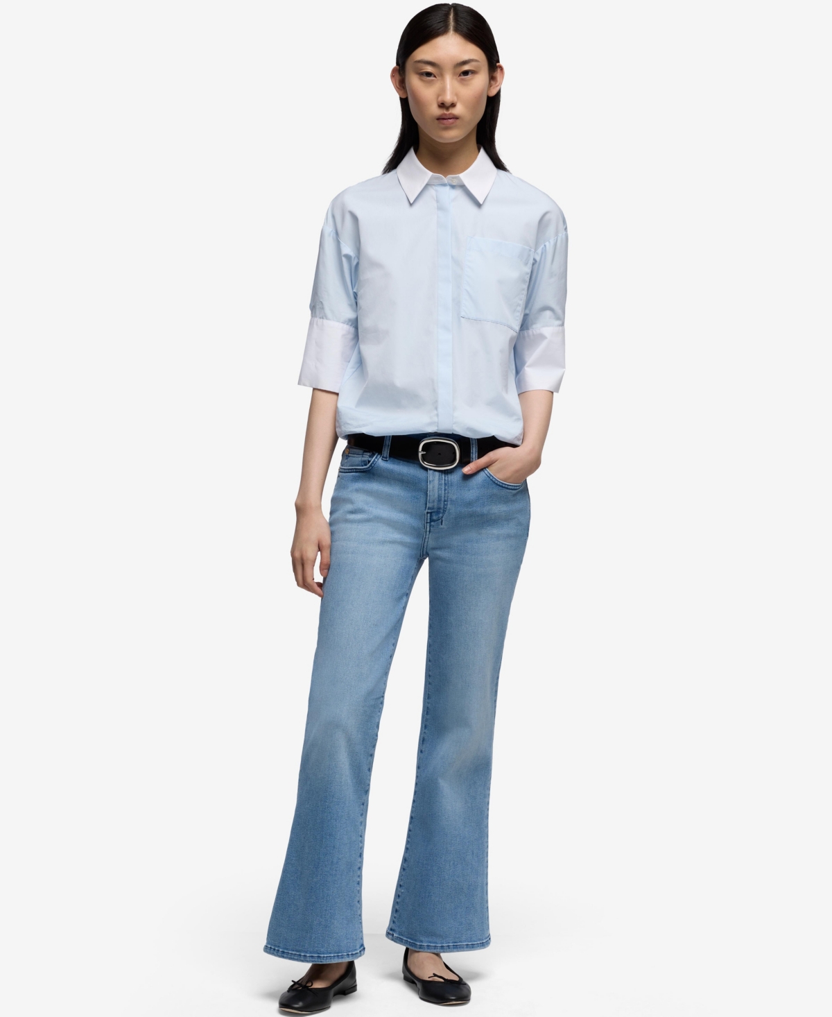 Click here for 7 For All Mankind Womens Cropped Boot-Leg Cotton F... prices