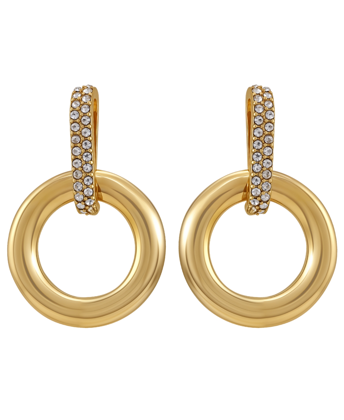 Click here for Guess Gold-Tone Door Knocker Drop Earrings - Gold prices