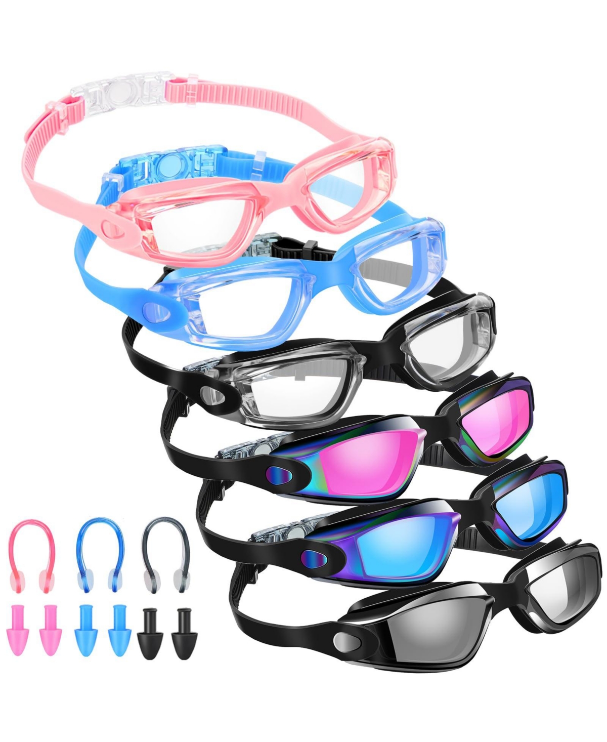 Click here for Gnuadz 6Pieces Swim Goggles Adult Anti Fog Ear Plu... prices