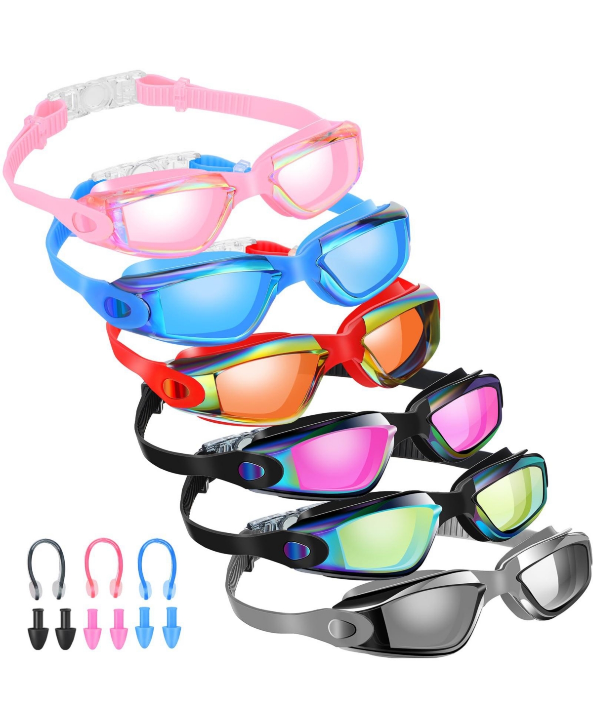 Click here for Gnuadz 6Pieces Swim Goggles Adult Anti Fog Ear Plu... prices