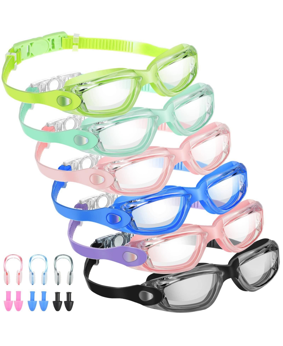 Click here for Gnuadz 6Pieces Swim Goggles Adult Anti Fog Ear Plu... prices