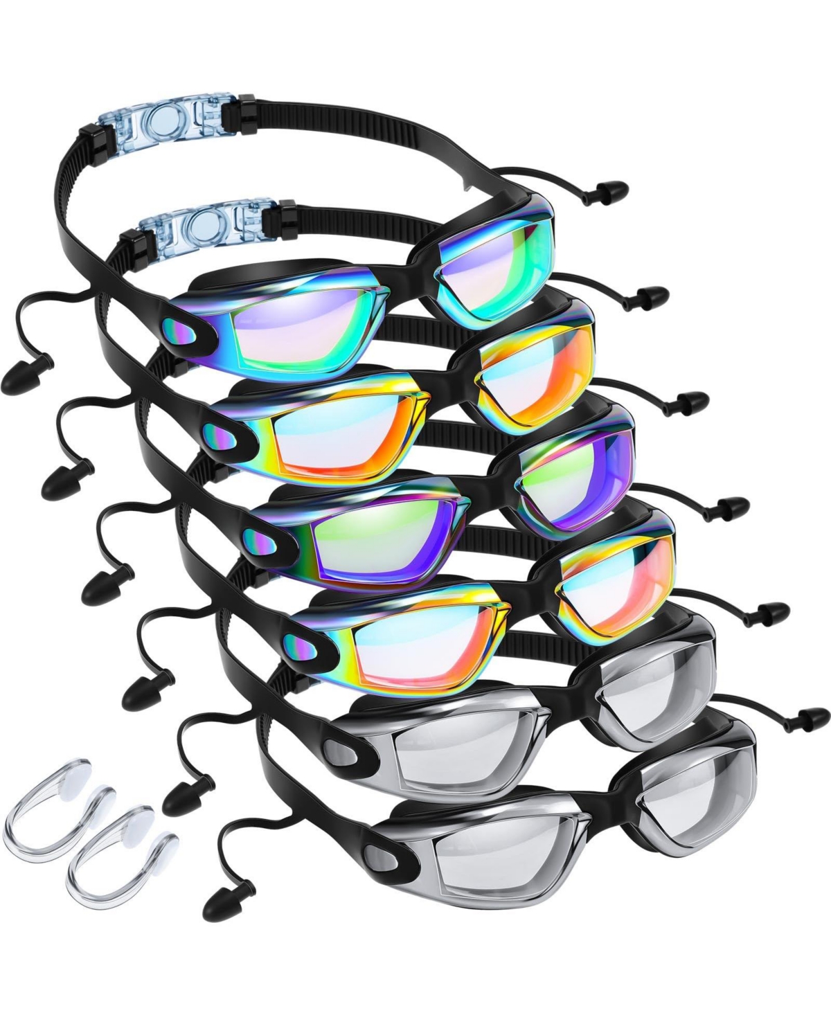 Click here for Gnuadz 6Pieces Swim Goggles Adult Anti Fog Ear Plu... prices