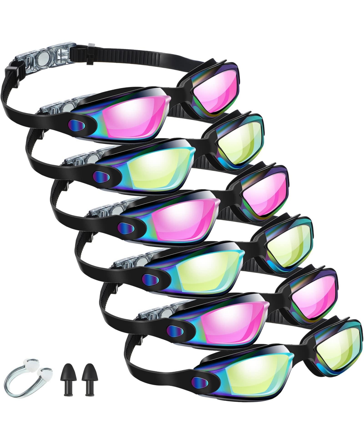 Click here for Gnuadz 6Pieces Swim Goggles Adult Anti Fog Ear Plu... prices