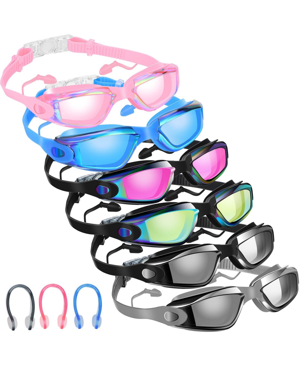 Click here for Gnuadz 6Pieces Swim Goggles Adult Anti Fog Ear Plu... prices