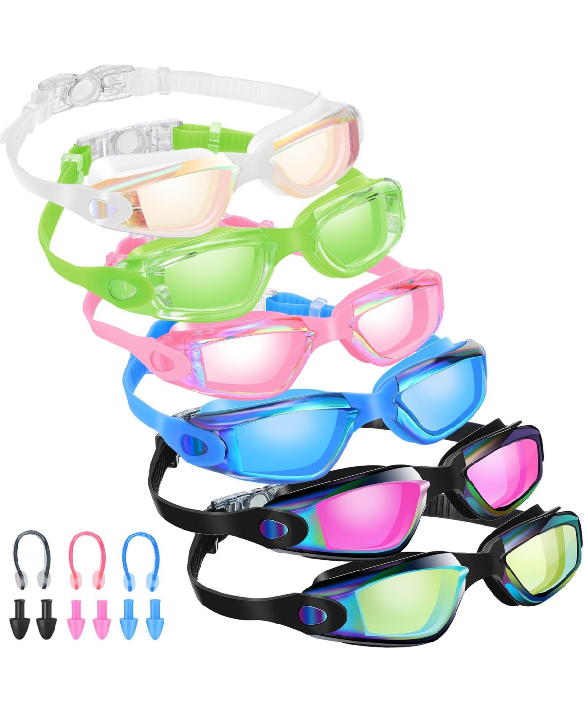 Click here for Gnuadz 6Pieces Swim Goggles Adult Anti Fog Ear Plu... prices