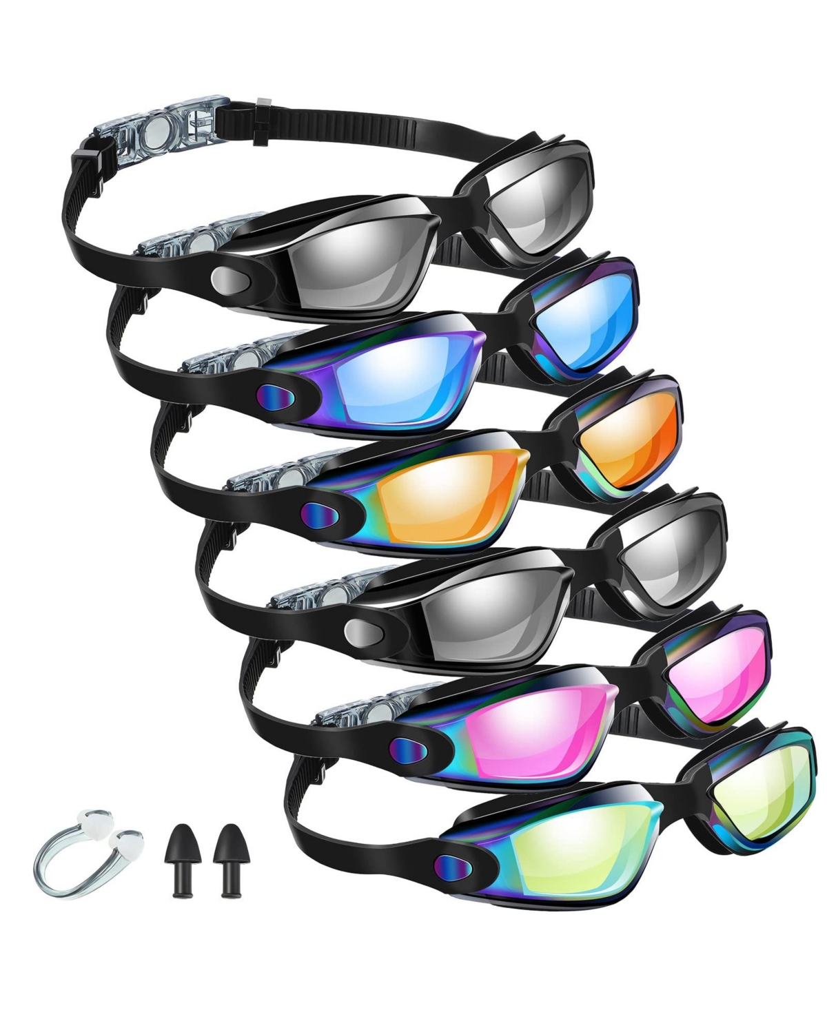 Click here for Gnuadz 6Pieces Swim Goggles Adult Anti Fog Ear Plu... prices