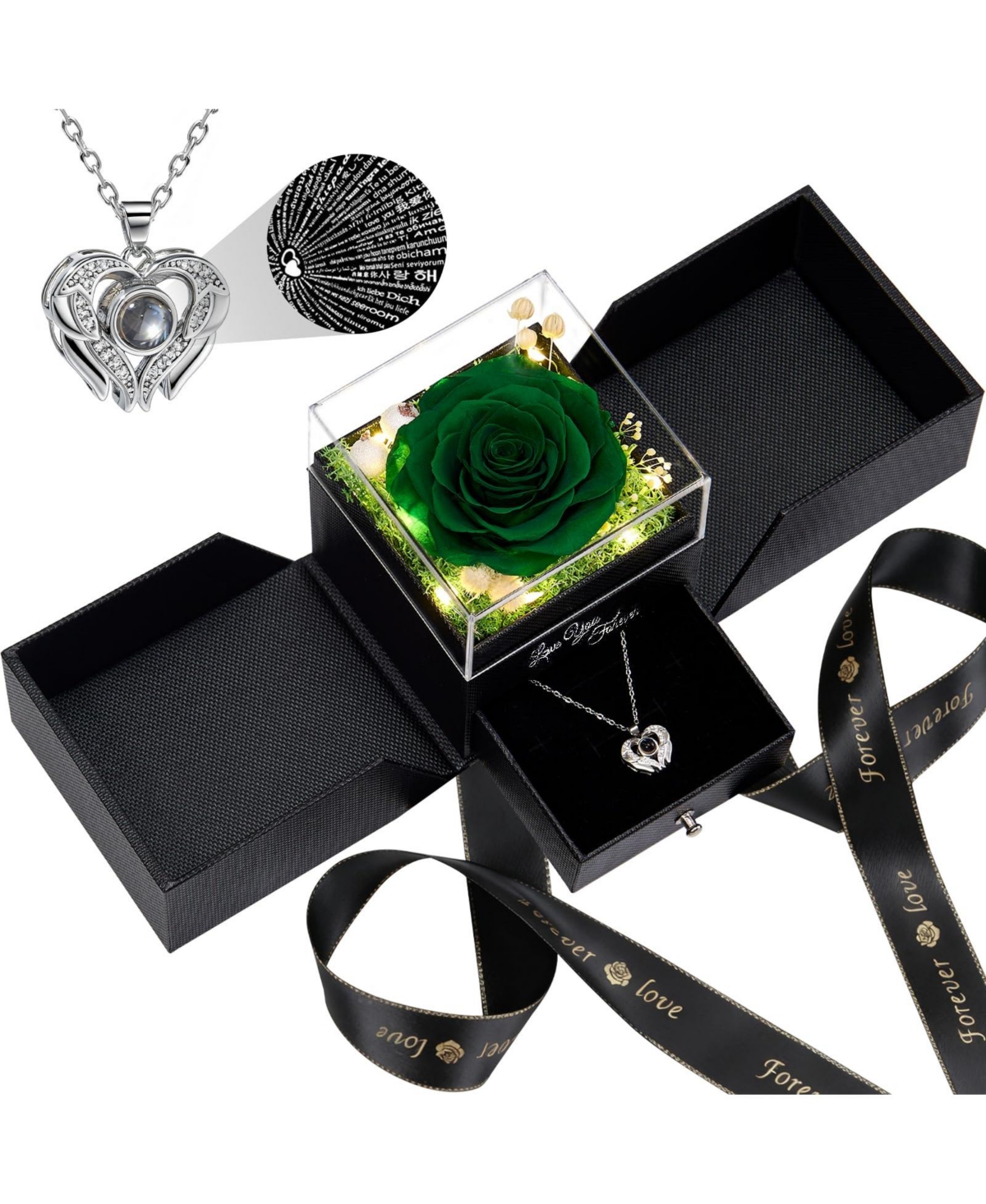 Click here for Gnuadz Preserved Roses With Love Necklace Gift - D... prices