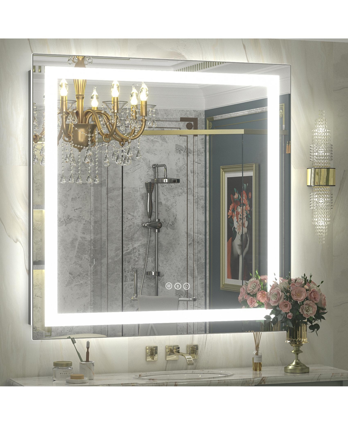 Click here for Apmir 36 x 36 Super Bright Front and Back Led Ligh... prices