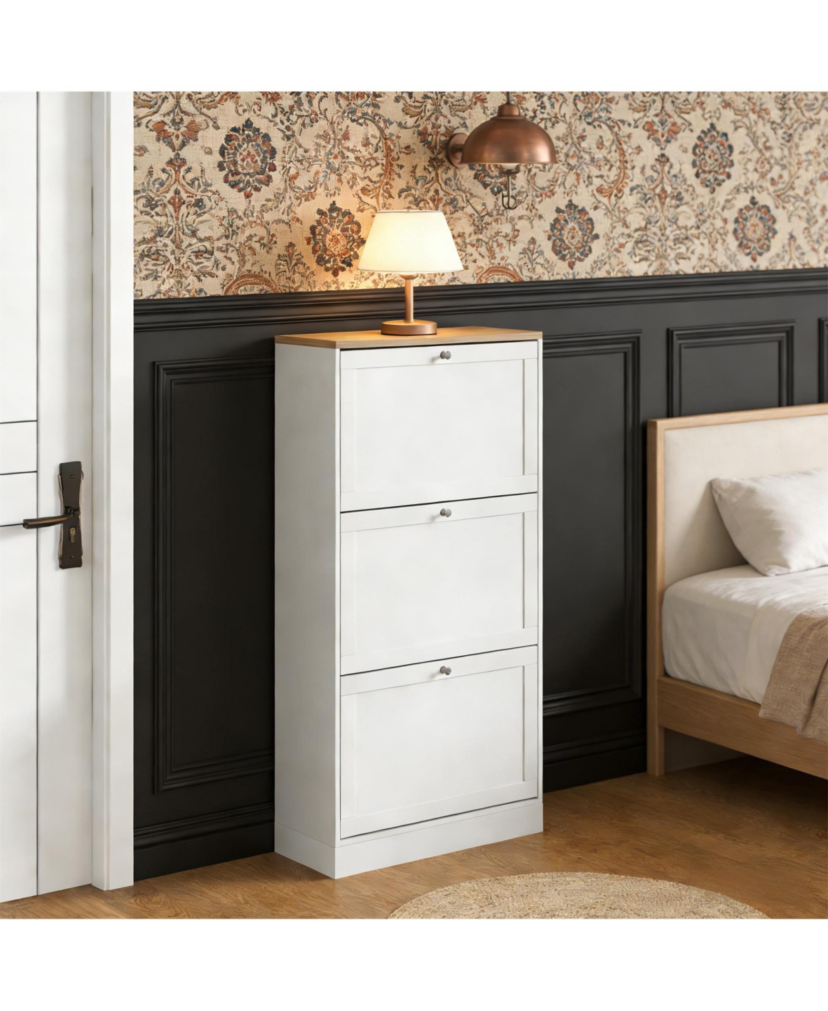 Click here for Clihome Shoe Cabinet with 3 Flip Drawers - Modern... prices