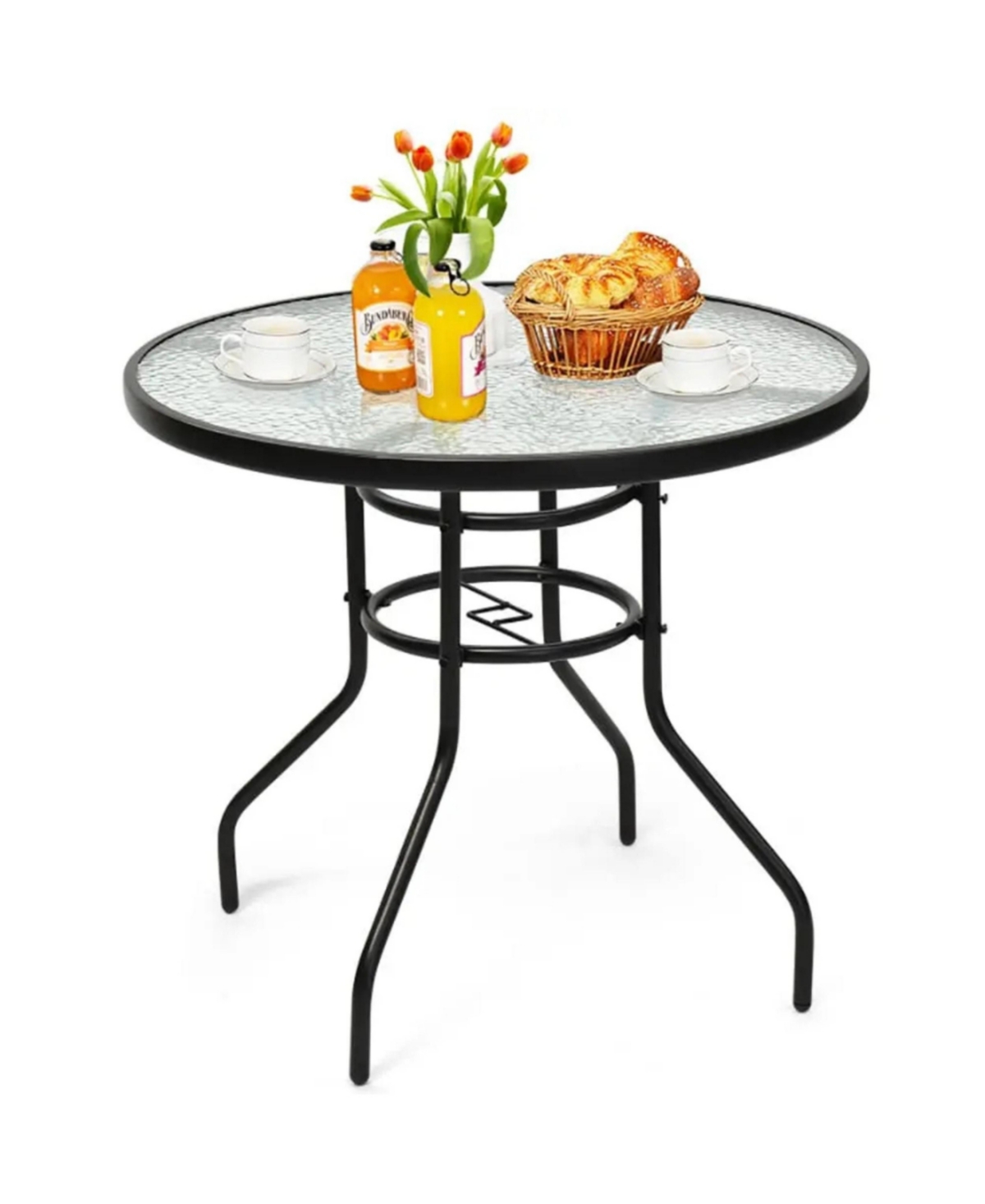 Click here for Yiortwo 32 Round Patio Table with Umbrella Hole  T... prices