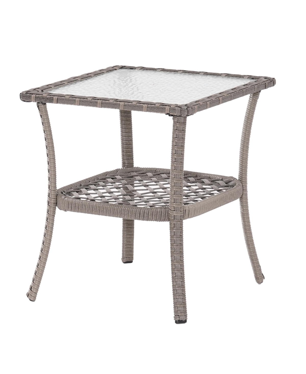Click here for Sonkuki Outdoor Pe Rattan Side Table  Water-Corrug... prices