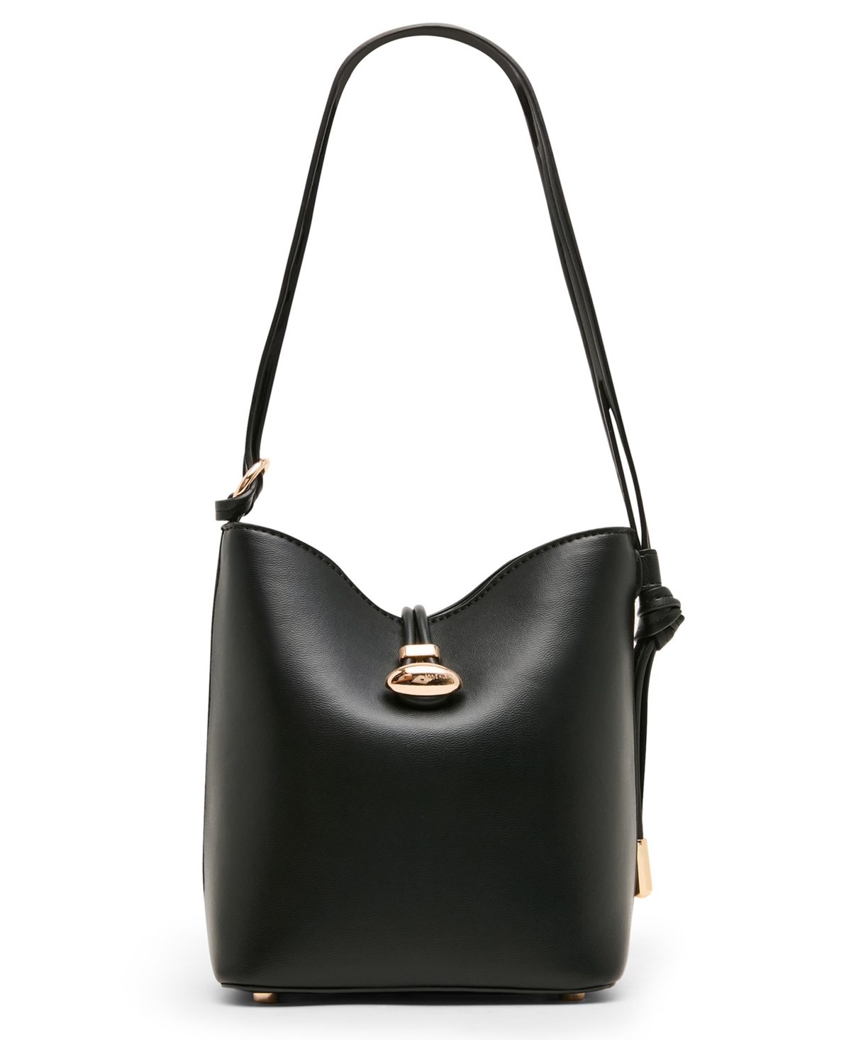 Click here for Anne Klein Mini Drawstring Bucket Handbag - Black prices
