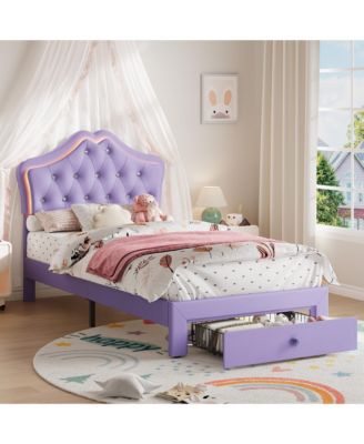 Click here for Gaomon Upholstered Platform Bed Frame With Led Lig... prices