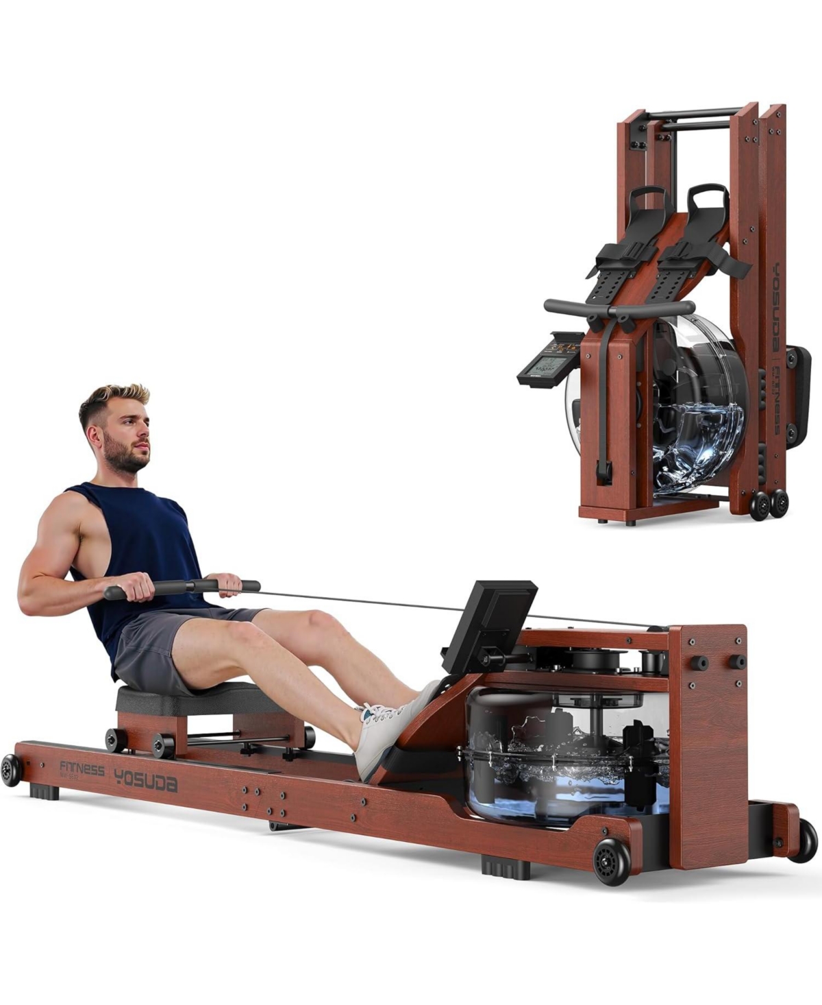 Click here for Fed Fitness Wood Water Rowing Machine for Home Use... prices