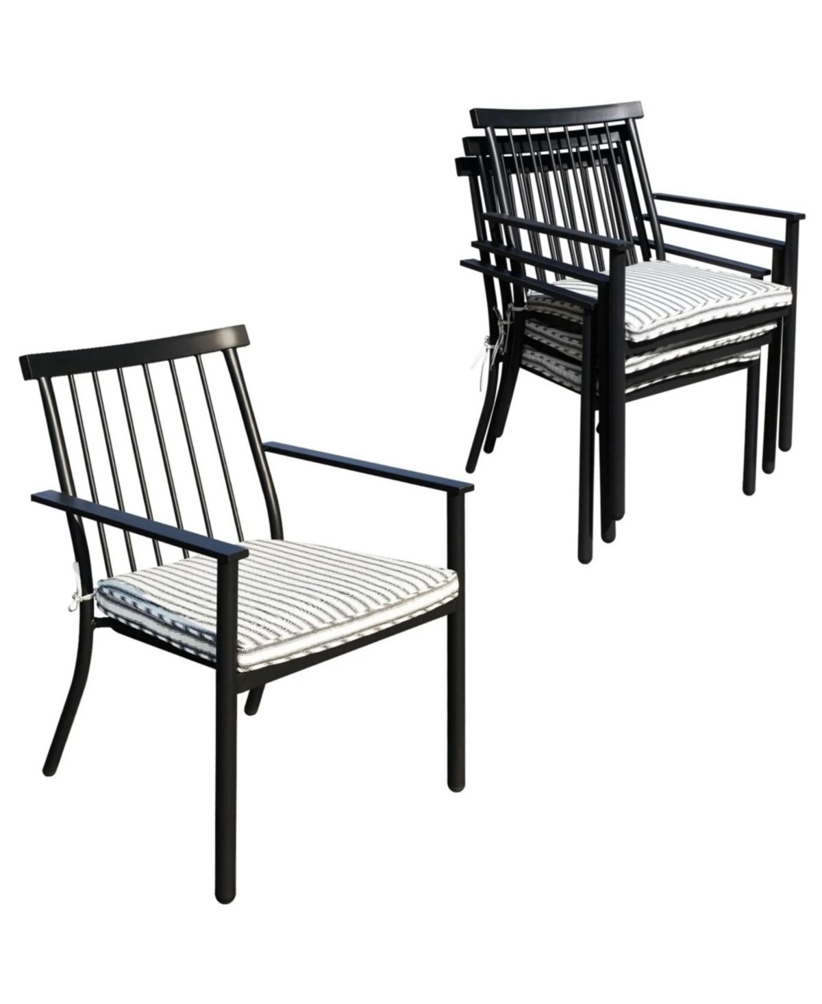 Click here for Yiortwo Set of 4 Patio Dining Chairs with Cushions... prices