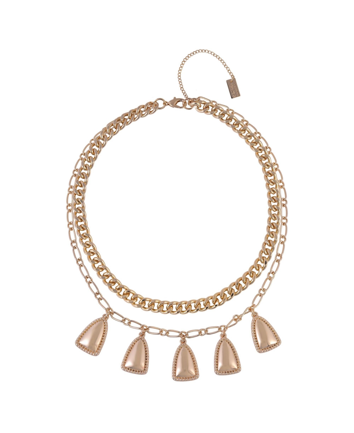 Click here for Rachel Rachel Roy Tone 2 Row Layered Necklace with... prices