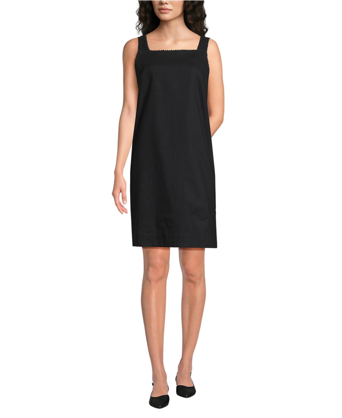 Click here for Lands End Womens Linen Shift Above the Knee Dress... prices