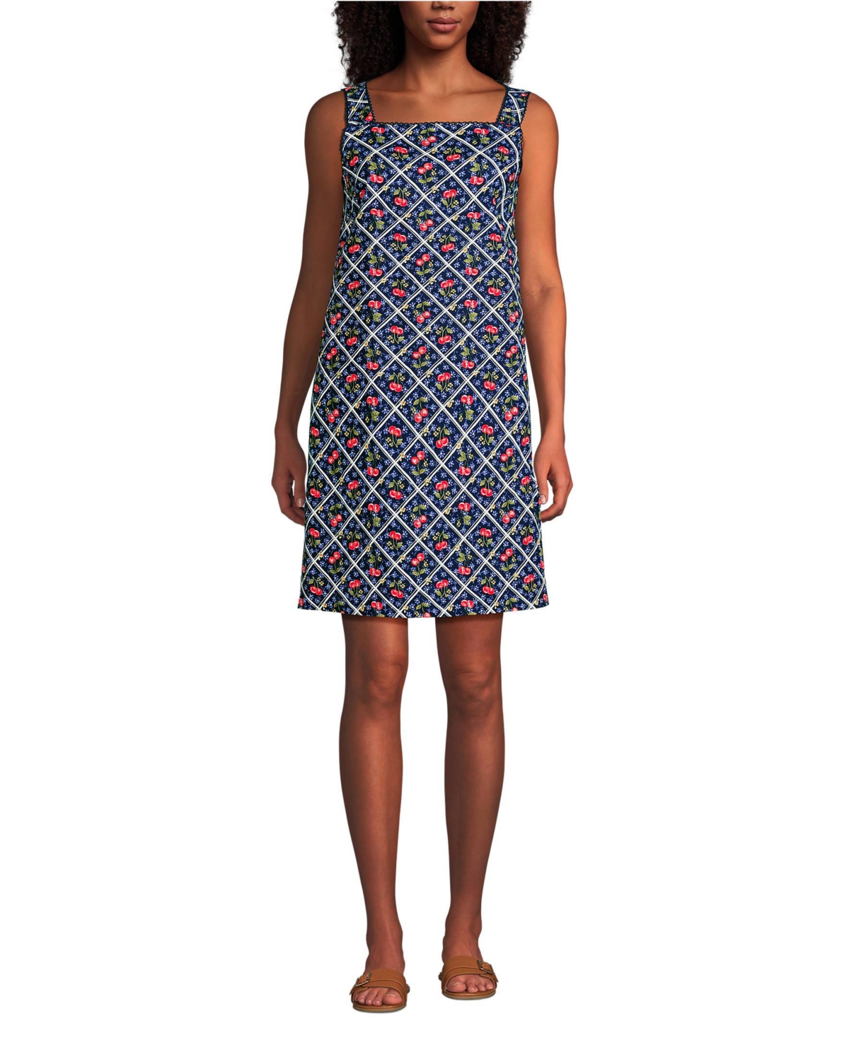 Click here for Lands End Womens Linen Shift Above the Knee Dress... prices