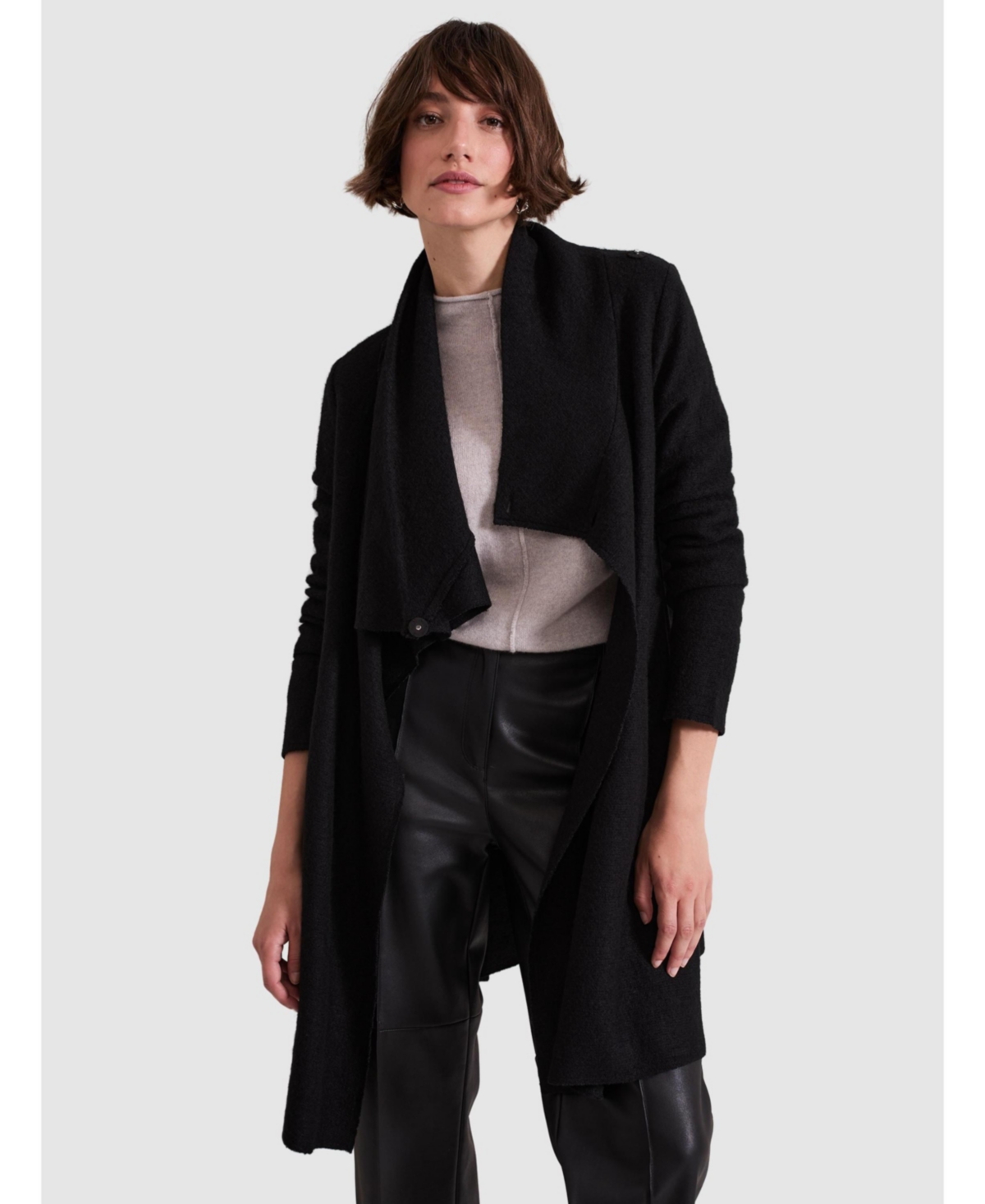 Click here for Phase Eight Womens Bellona Knit Coat - Black prices