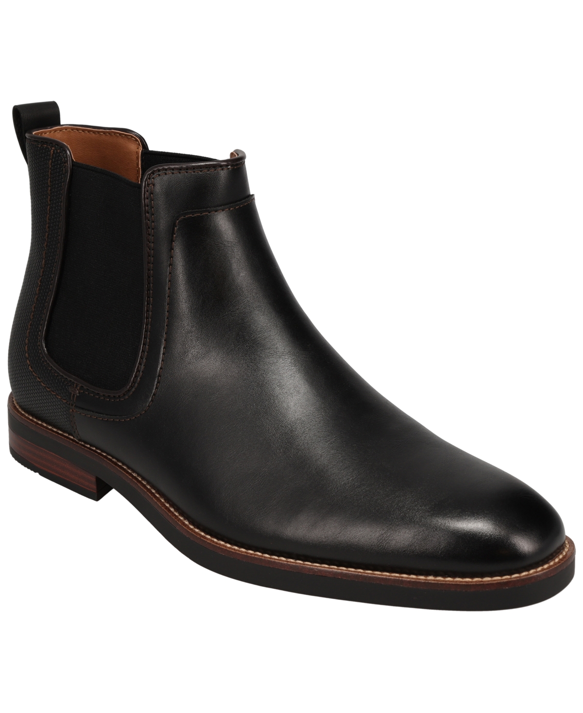 Click here for Dockers Mens Brookside Chelsea Boot Shoe - Black/B... prices